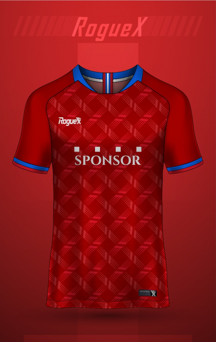 Cross-Hatch Diamond Pattern Jersey – Crimson – RogueX