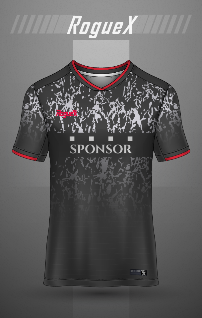 Granite Splash Mid-Panel Jersey – Black/Grey – RogueX